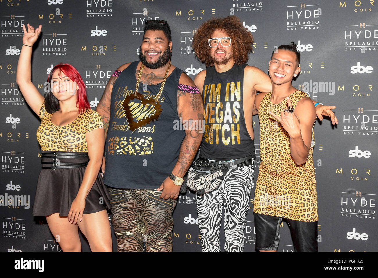Las Vegas, USA. 25 August 2018. Redfoo And The Party Rock Crew pictured ...