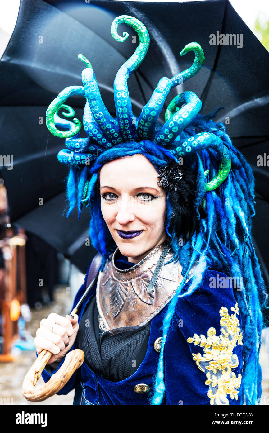 Lincoln, UK. 26 August 2018. The Asylum Steampunk Festival is the ...