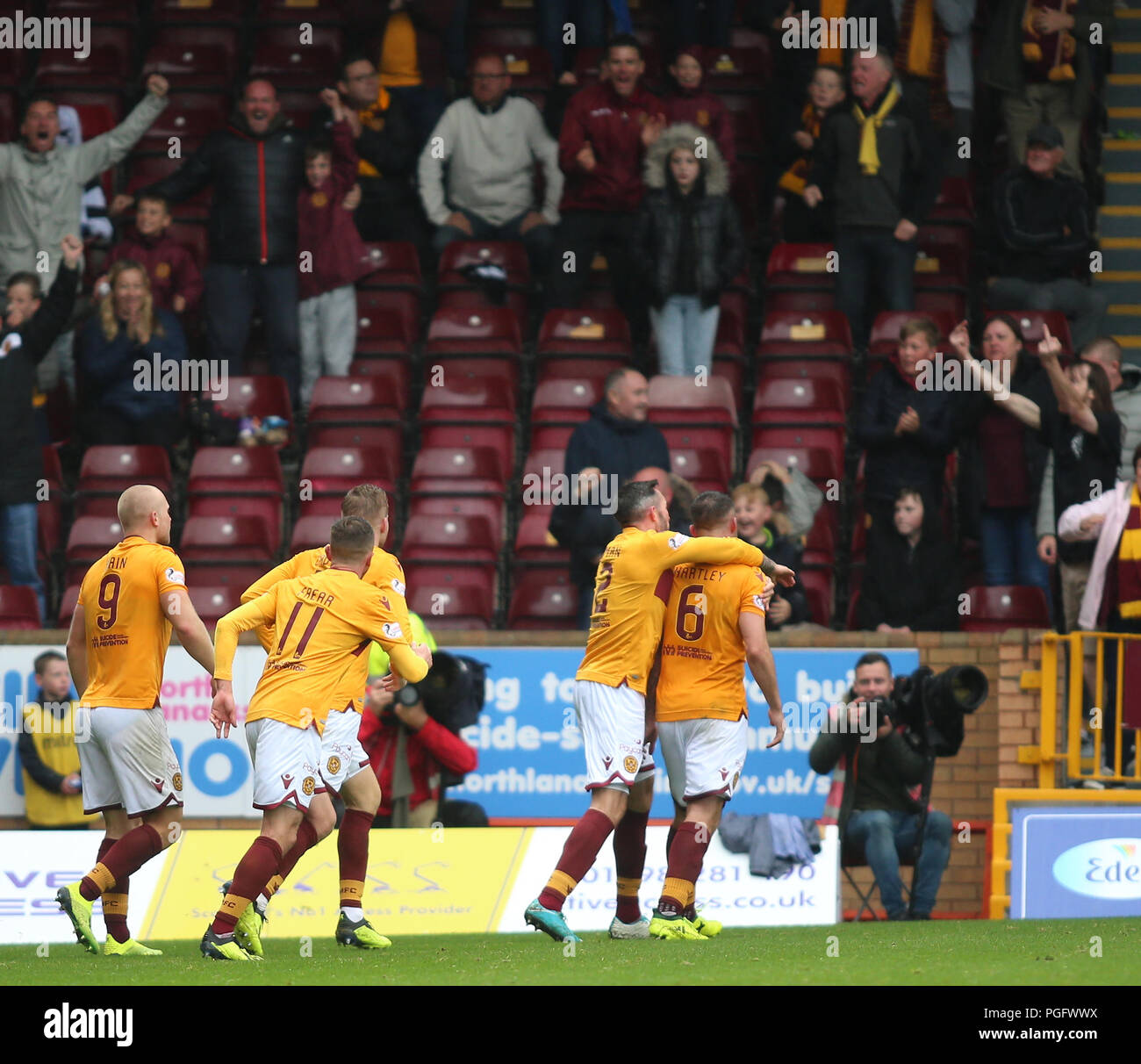 Fir Park Stadium, Motherwell, UK. 26th Aug, 2018. Ladbrokes Premiership ...