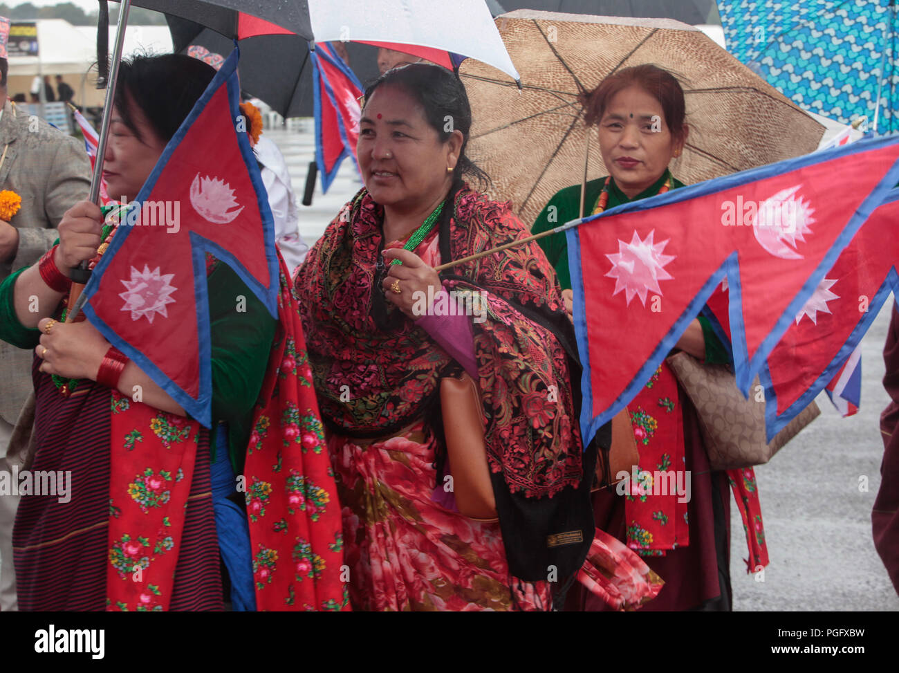 London, UK. 26 August 2018. The Nepali community descended to Kempton ...