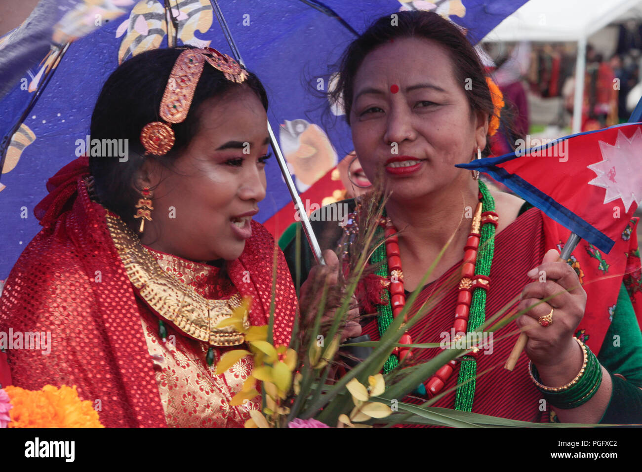 London, UK. 26 August 2018. The Nepali community descended to Kempton ...