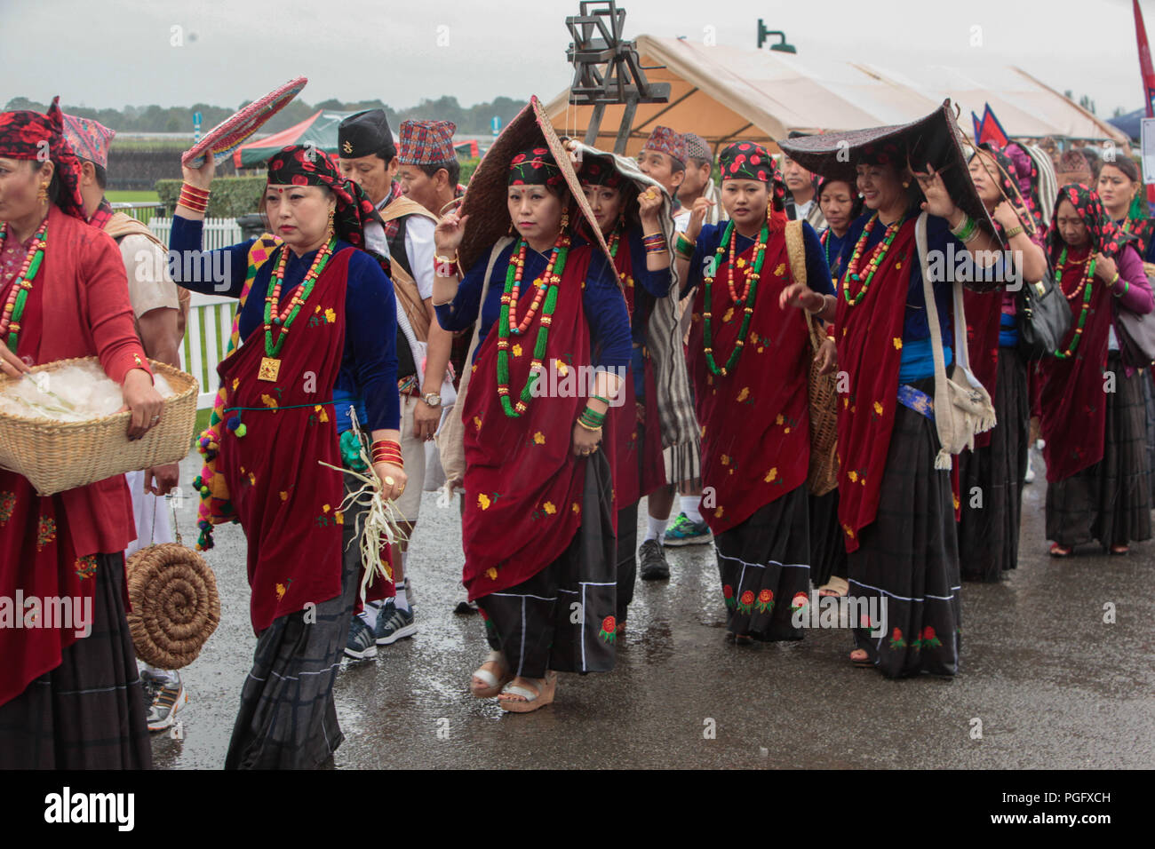 London, UK. 26 August 2018. The Nepali community descended to Kempton ...