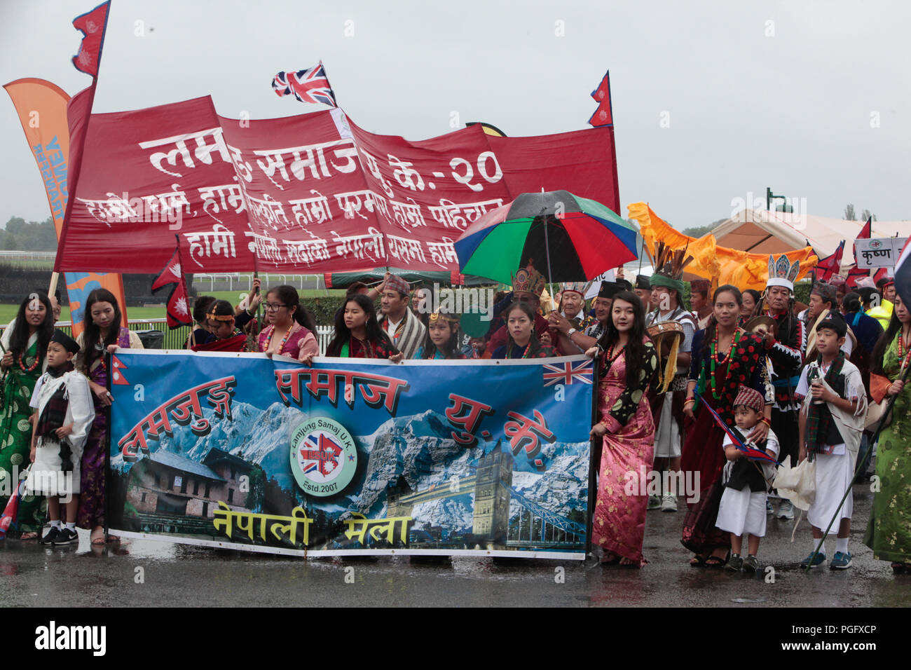 London, UK. 26 August 2018. The Nepali community descended to Kempton ...