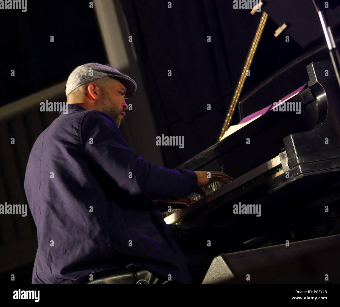 New York City, New York, USA. 24th Aug, 2018. Jazz pianist JASON MORAN ...