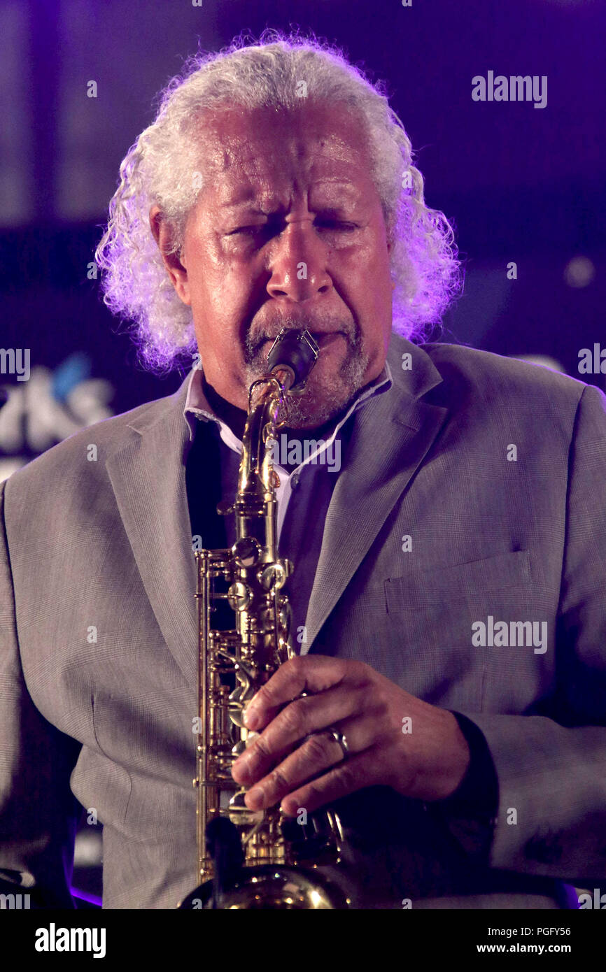 New York City, New York, USA. 24th Aug, 2018. Jazz saxophone player ...