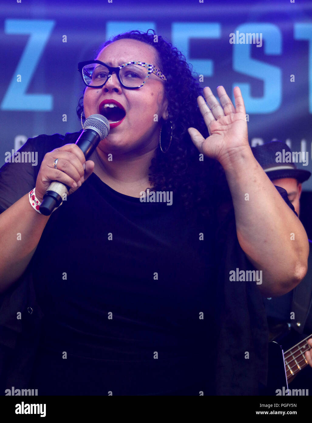 New York City, New York, USA. 24th Aug, 2018. Jazz vocalist BRIANNA ...