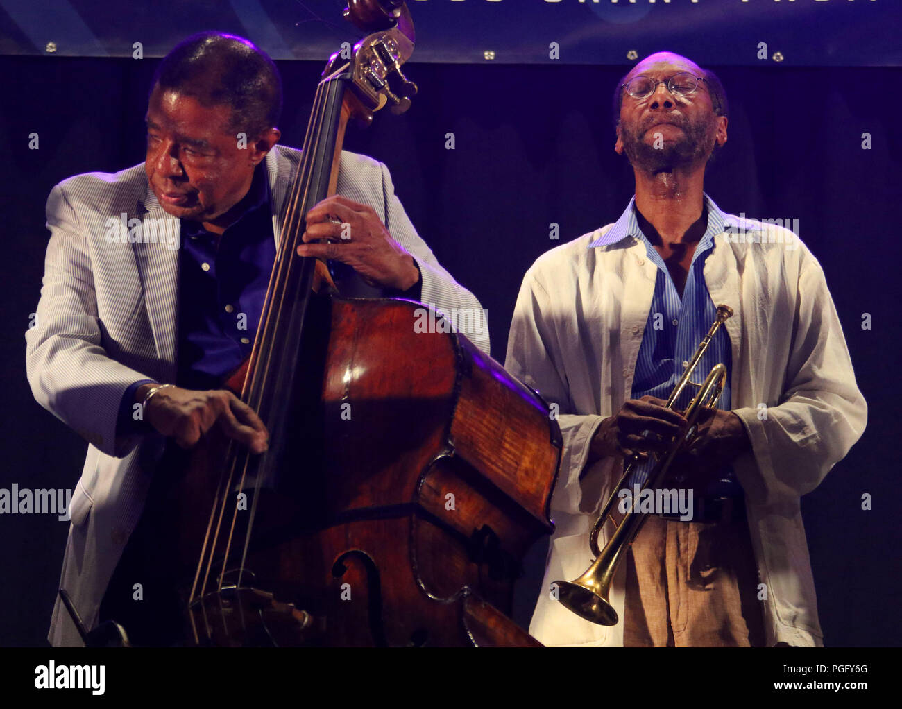 New York City, New York, USA. 24th Aug, 2018. Jazz bass player BUSTER ...