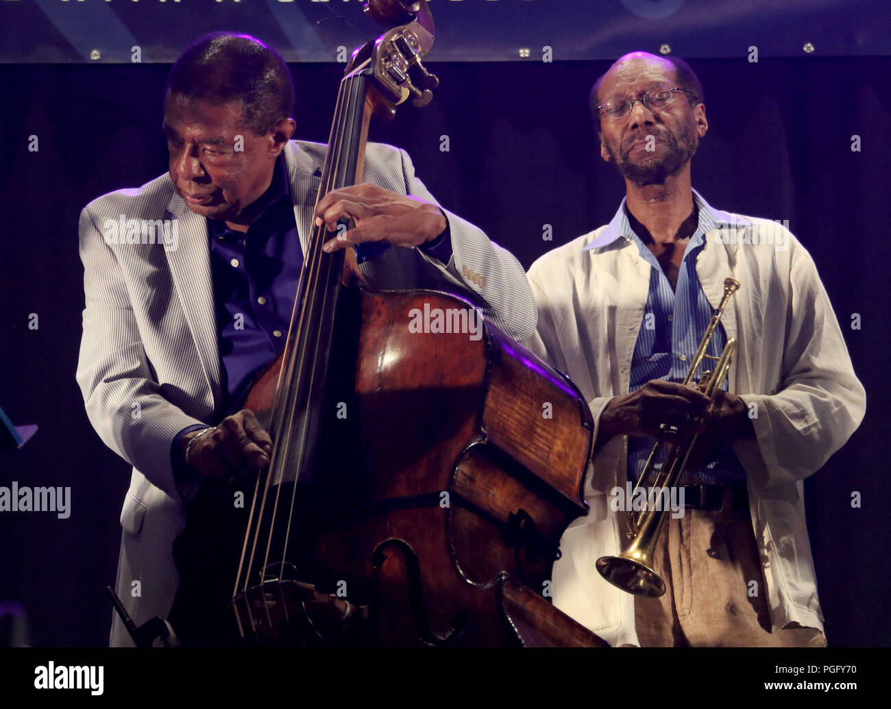 New York City, New York, USA. 24th Aug, 2018. Jazz bass player BUSTER ...