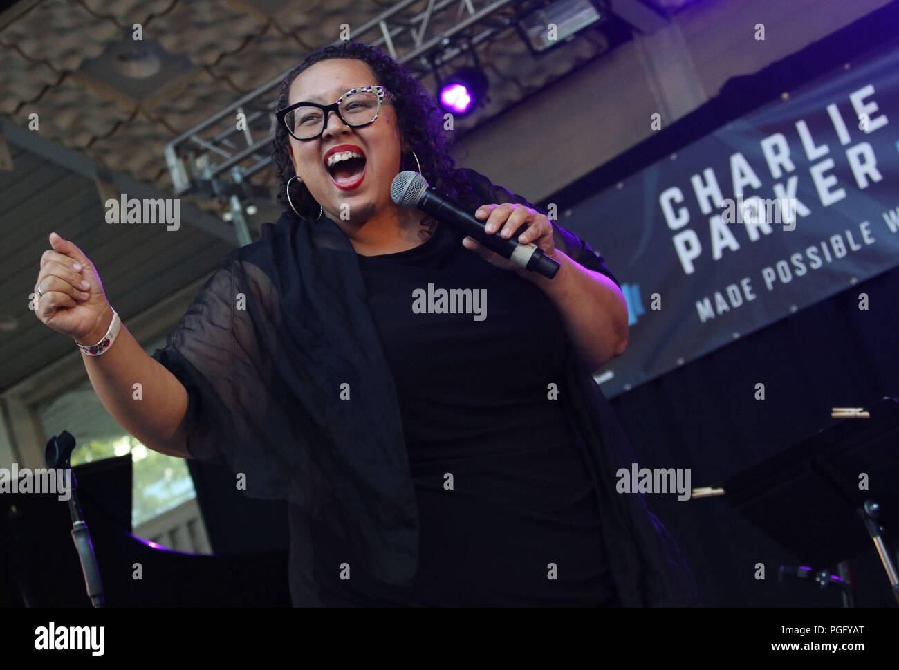 New York City, New York, USA. 24th Aug, 2018. Jazz vocalist BRIANNA ...
