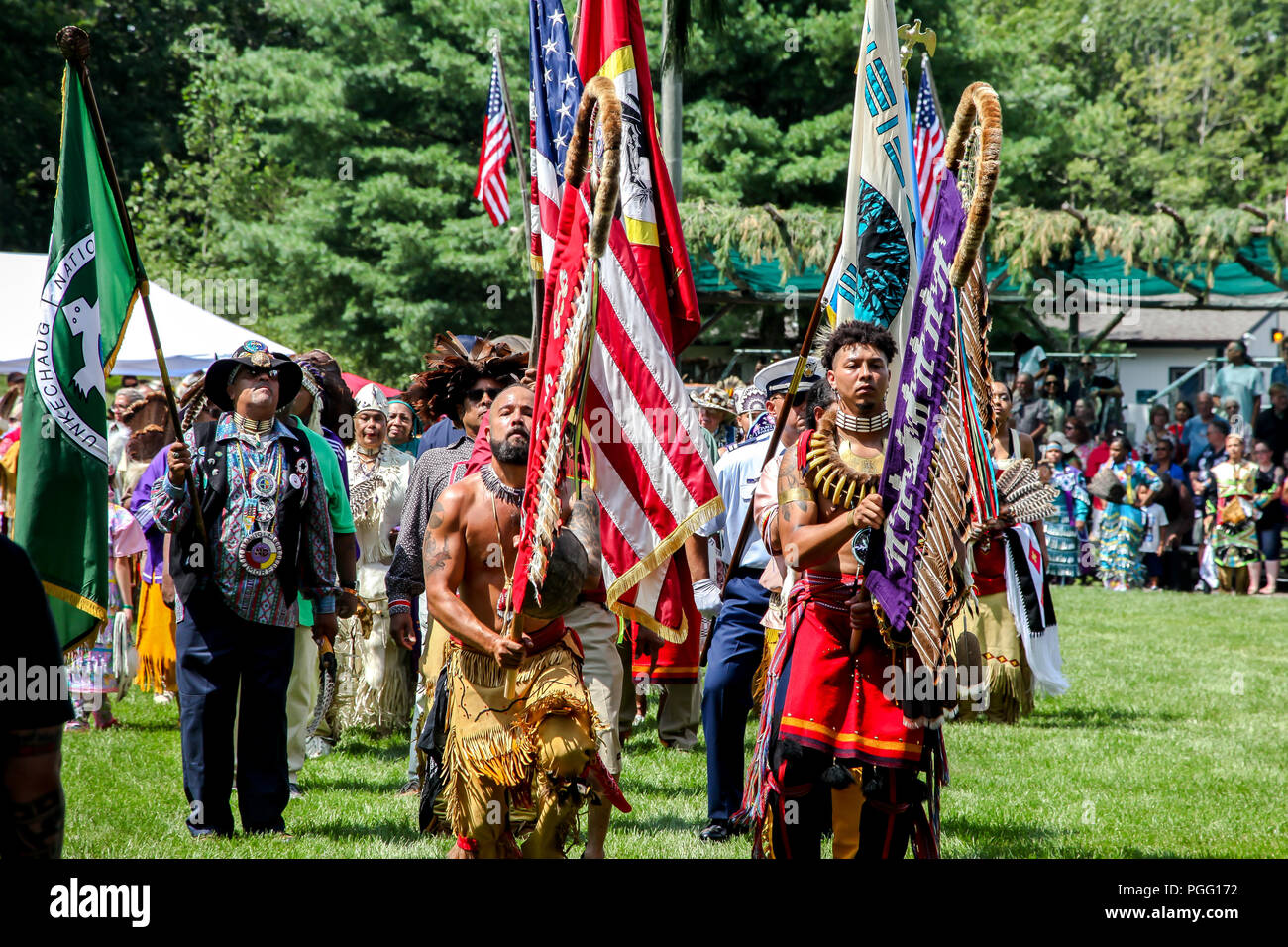 MASHANTUCKET RESERVATION, CT, USA-AUGUST 25, 2018: Schemitzun The 27th ...