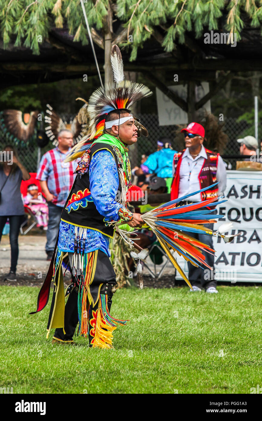 MASHANTUCKET RESERVATION, CT, USA-AUGUST 25, 2018: Schemitzun The 27th ...