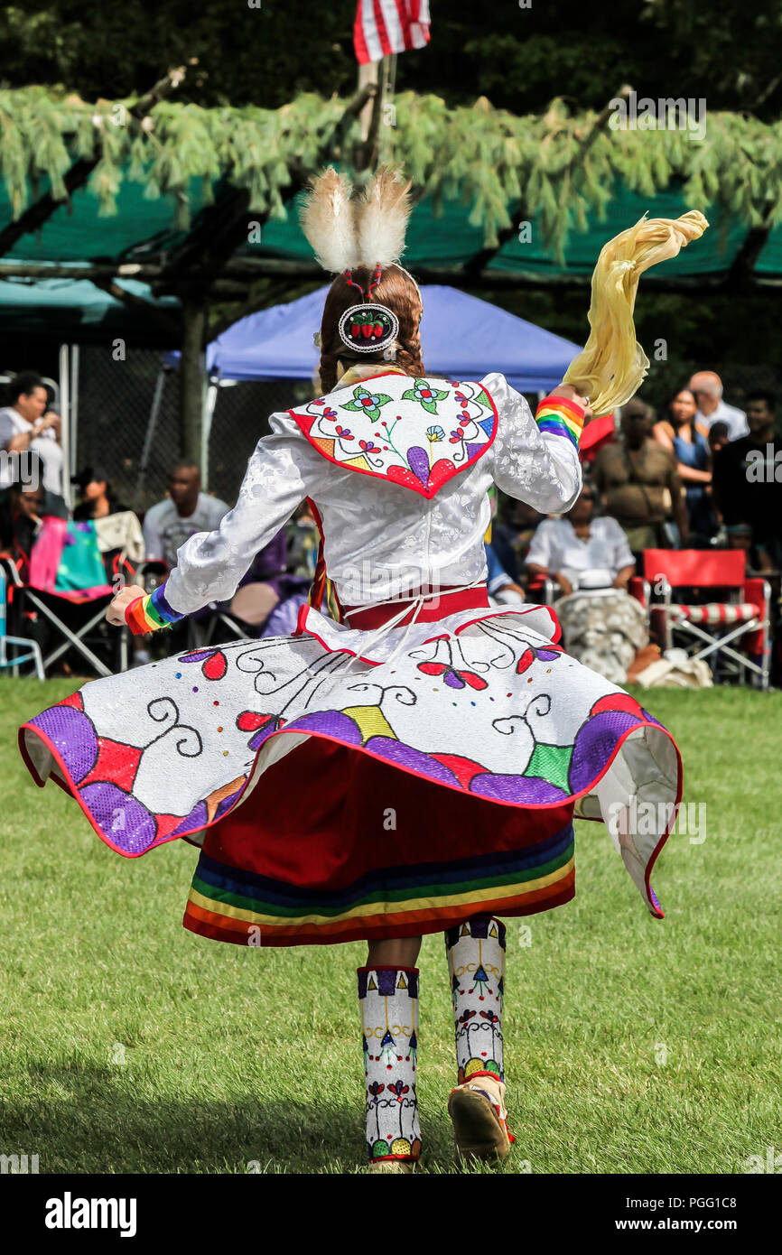 MASHANTUCKET RESERVATION, CT, USA-AUGUST 25, 2018: Schemitzun The 27th ...