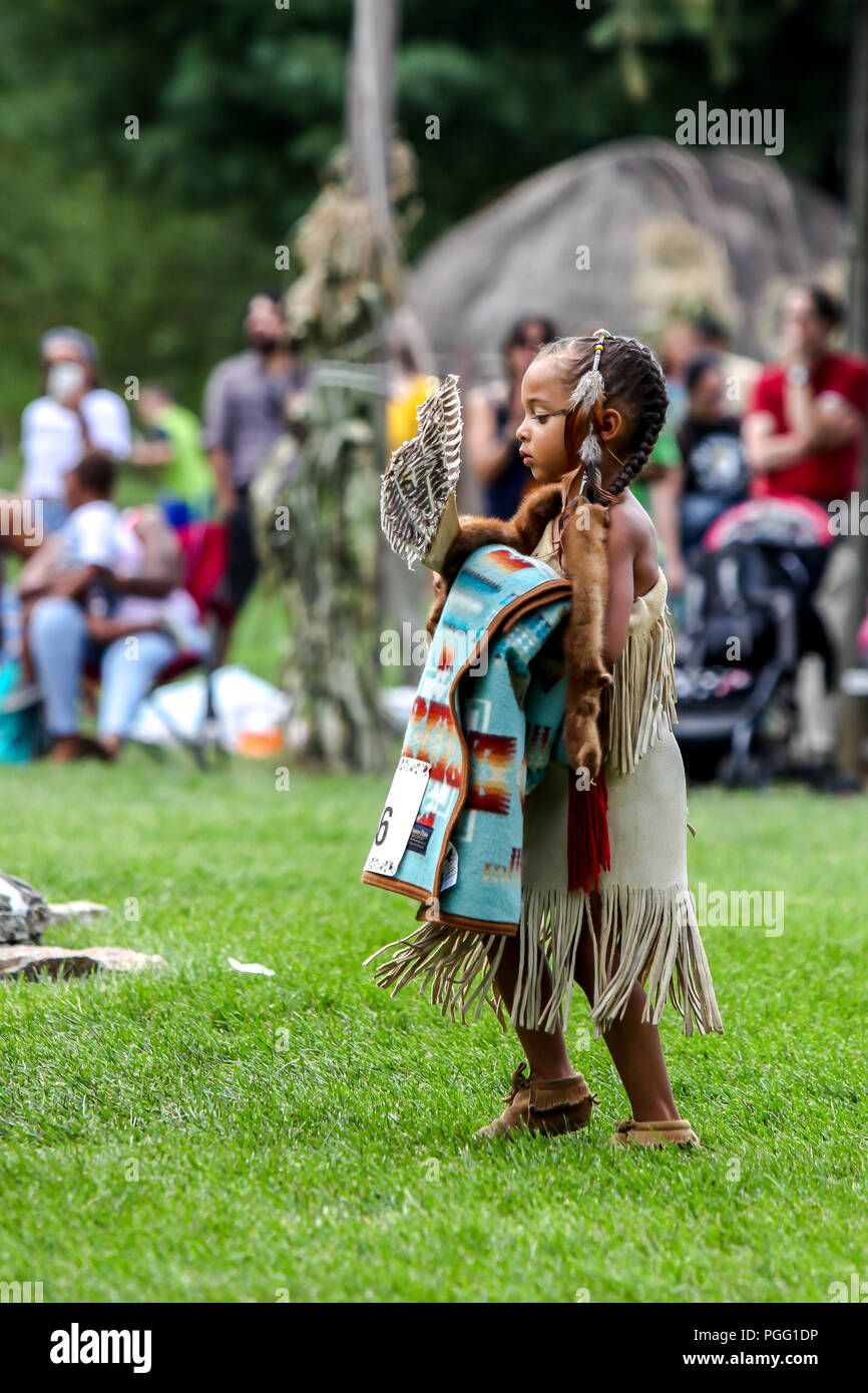 MASHANTUCKET RESERVATION, CT, USA-AUGUST 25, 2018: Schemitzun The 27th ...
