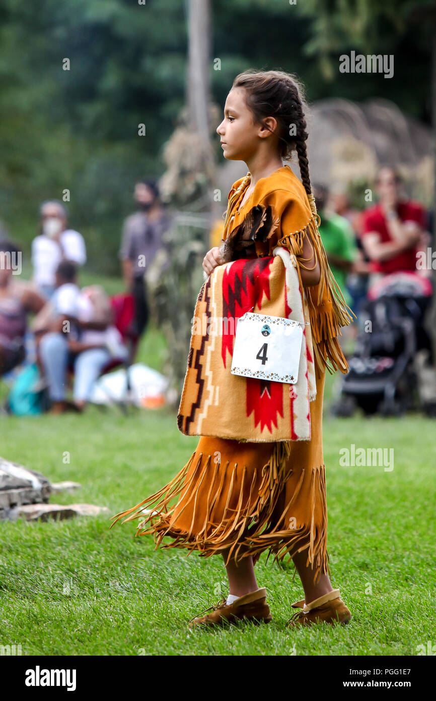 MASHANTUCKET RESERVATION, CT, USA-AUGUST 25, 2018: Schemitzun The 27th ...