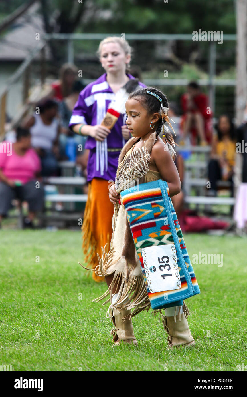 MASHANTUCKET RESERVATION, CT, USA-AUGUST 25, 2018: Schemitzun The 27th ...