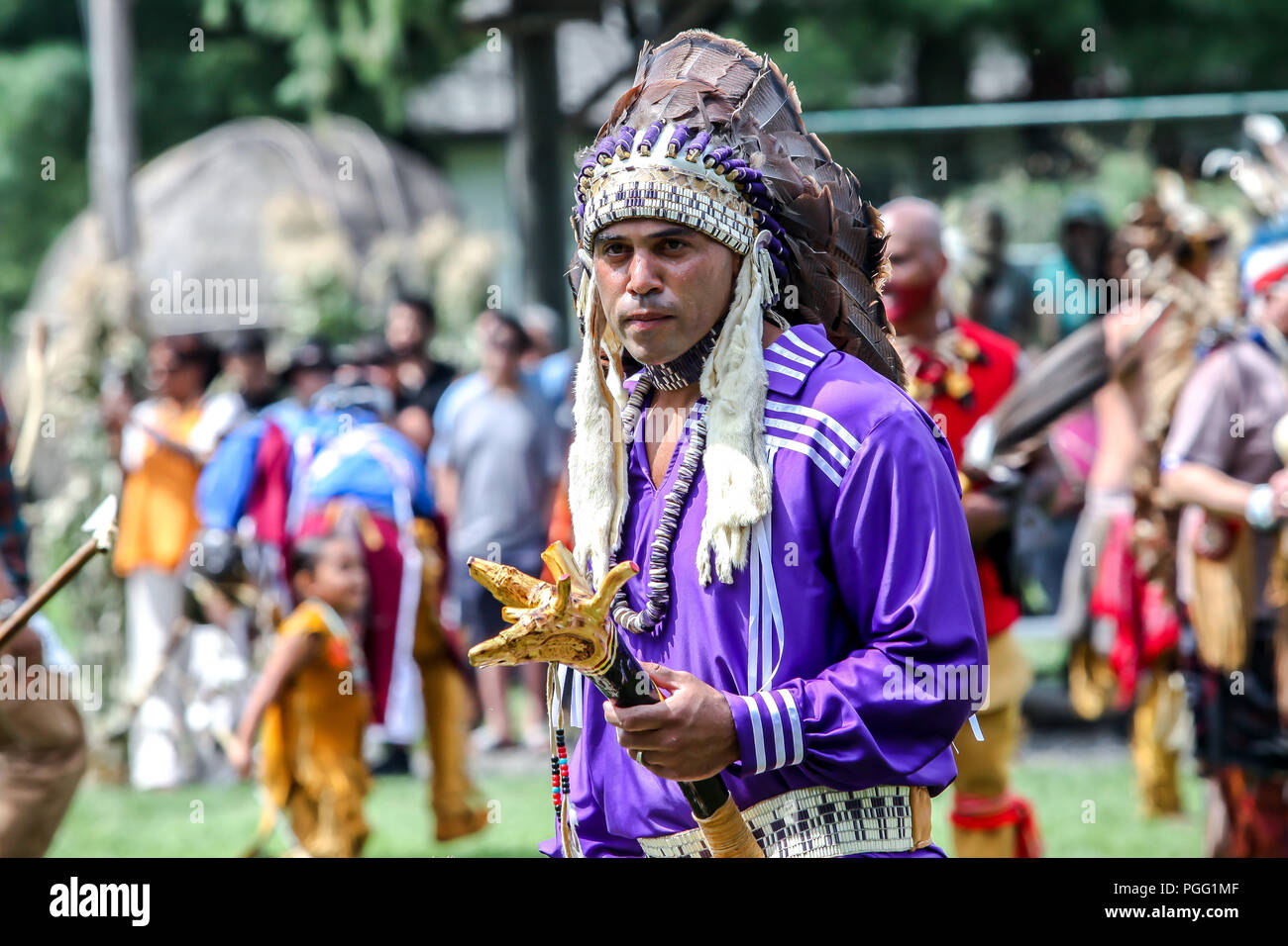 MASHANTUCKET RESERVATION, CT, USA-AUGUST 25, 2018: Schemitzun The 27th ...