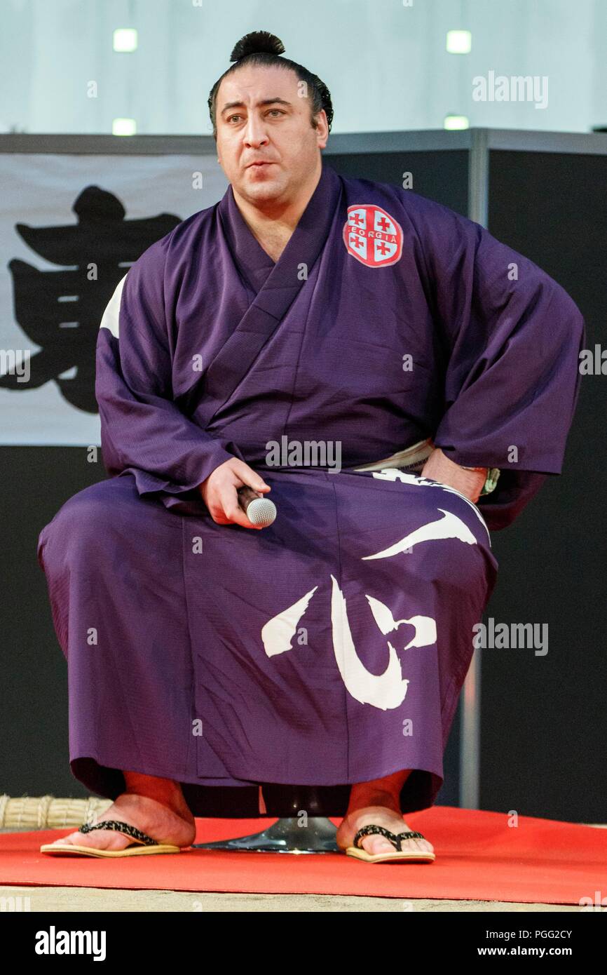 Tokyo, Japan. 26th Aug, 2018. Sumo wrestler Tochinoshin Tsuyoshi ...