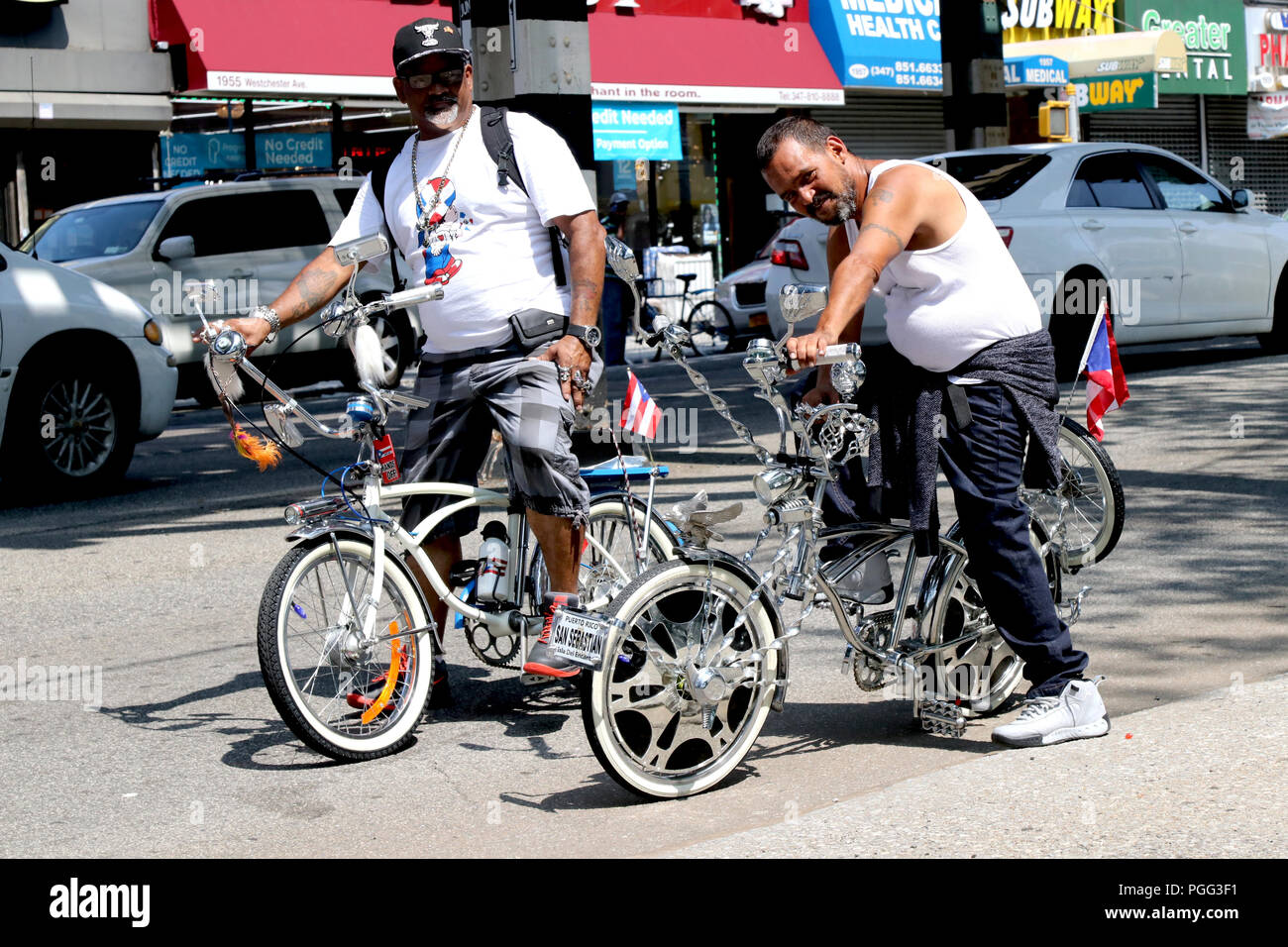 The Bronx, New York, USA. 26 Aug, 2018. Two members of the Puerto Rico ...