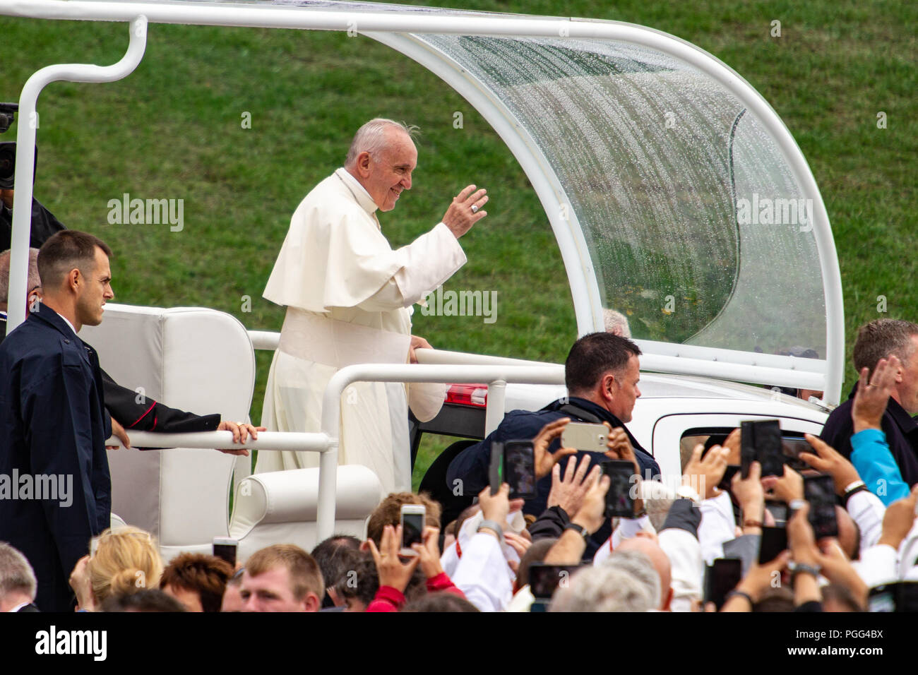 Phoenix Park,Ireland, Europe 26th August 2018.His Holiness Pope Francis ...