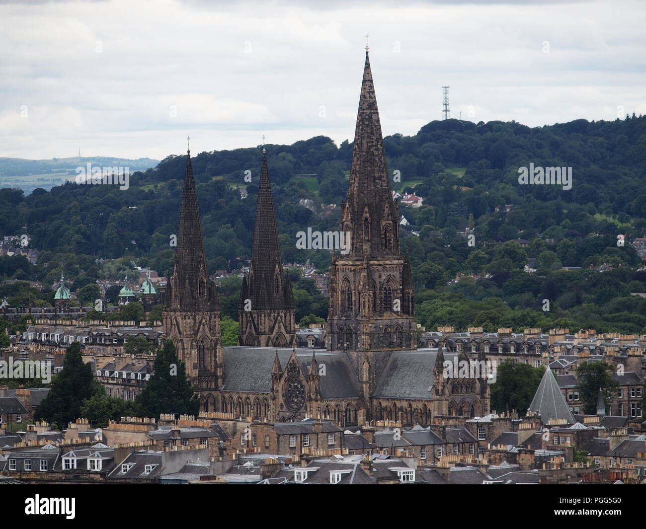 Cathedral church of Saint Mary the virgin at cityscape landscapes of ...