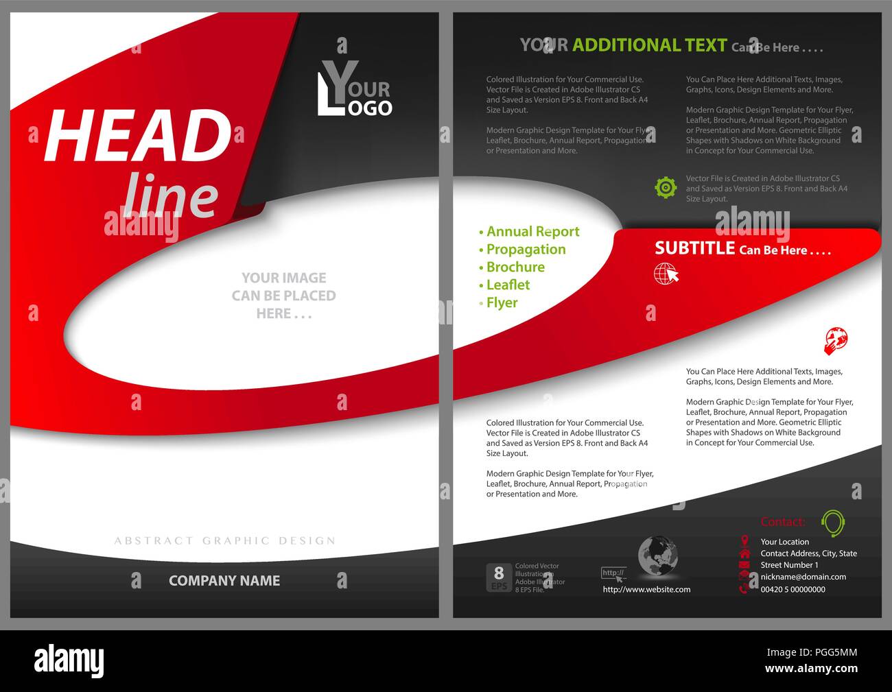 Abstract Flyer Template with Elliptical Shapes Stock Vector Image & Art ...