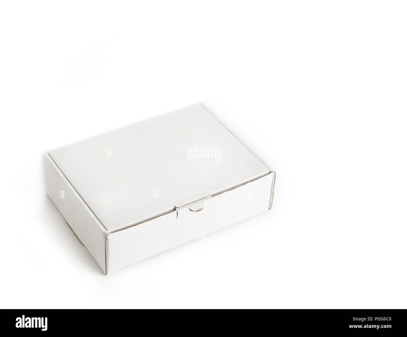 Cardboard paper box on a white background Stock Photo - Alamy