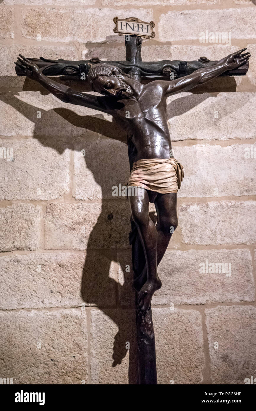Caceres, Spain - july 13, 2018: Holy Crucifix of Santa Maria de Jesus ...