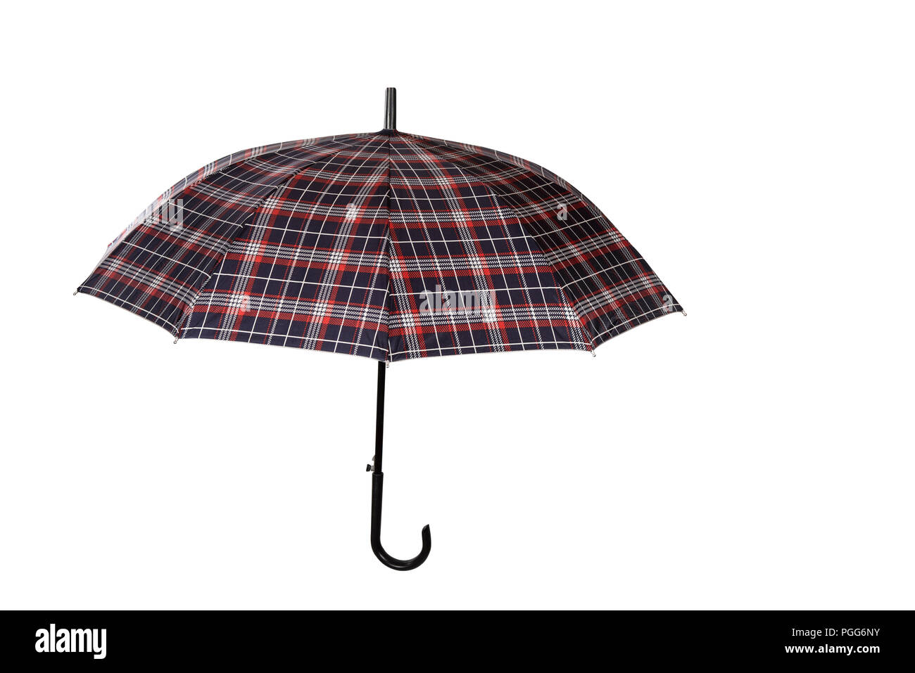 Open colorful umbrella on the white background Stock Photo - Alamy