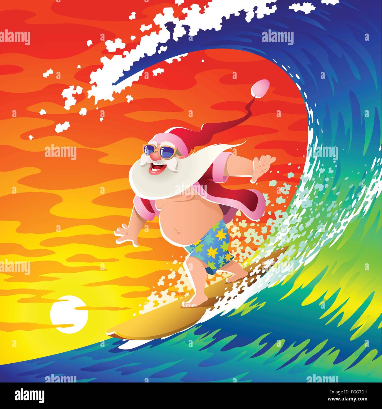 Aussie Surfing Santa