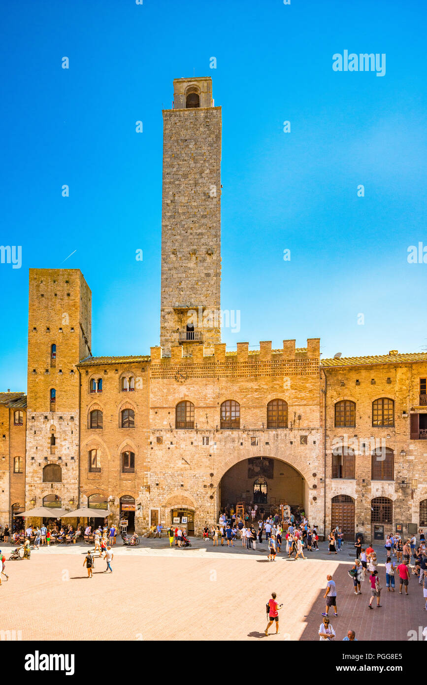 Piazza del Duomo. Busy public square framed by cafes, gelato shops, the ...