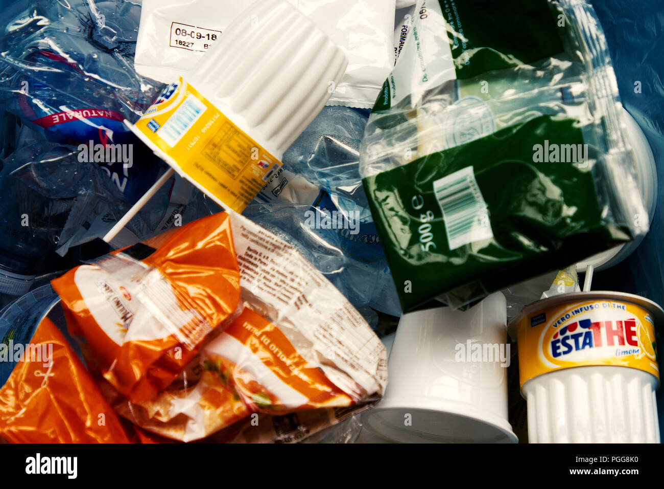 Blue bin collection hi-res stock photography and images - Alamy