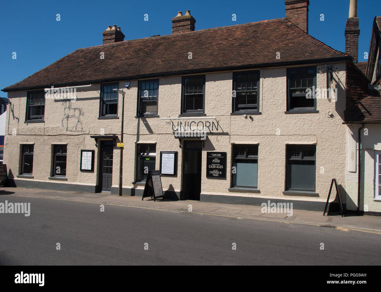 Marden Village The Unicorn Pub Kent Stock Photo - Alamy