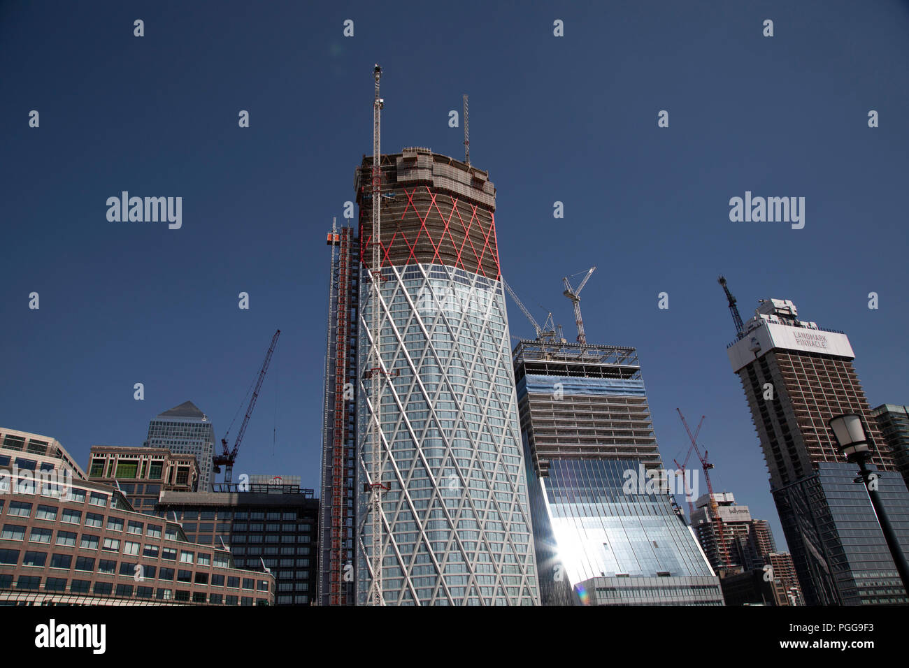 Construction of new 60 storey residential tower block Newfoundland at ...
