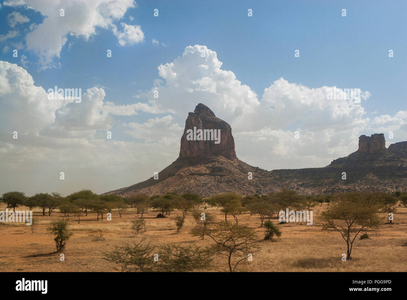 Rock formation in sahelian landscape, Mali Stock Photo - Alamy