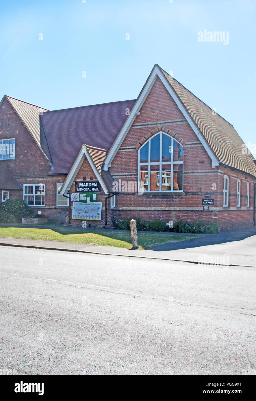 Marden Village Memoral Hall Kent Stock Photo - Alamy