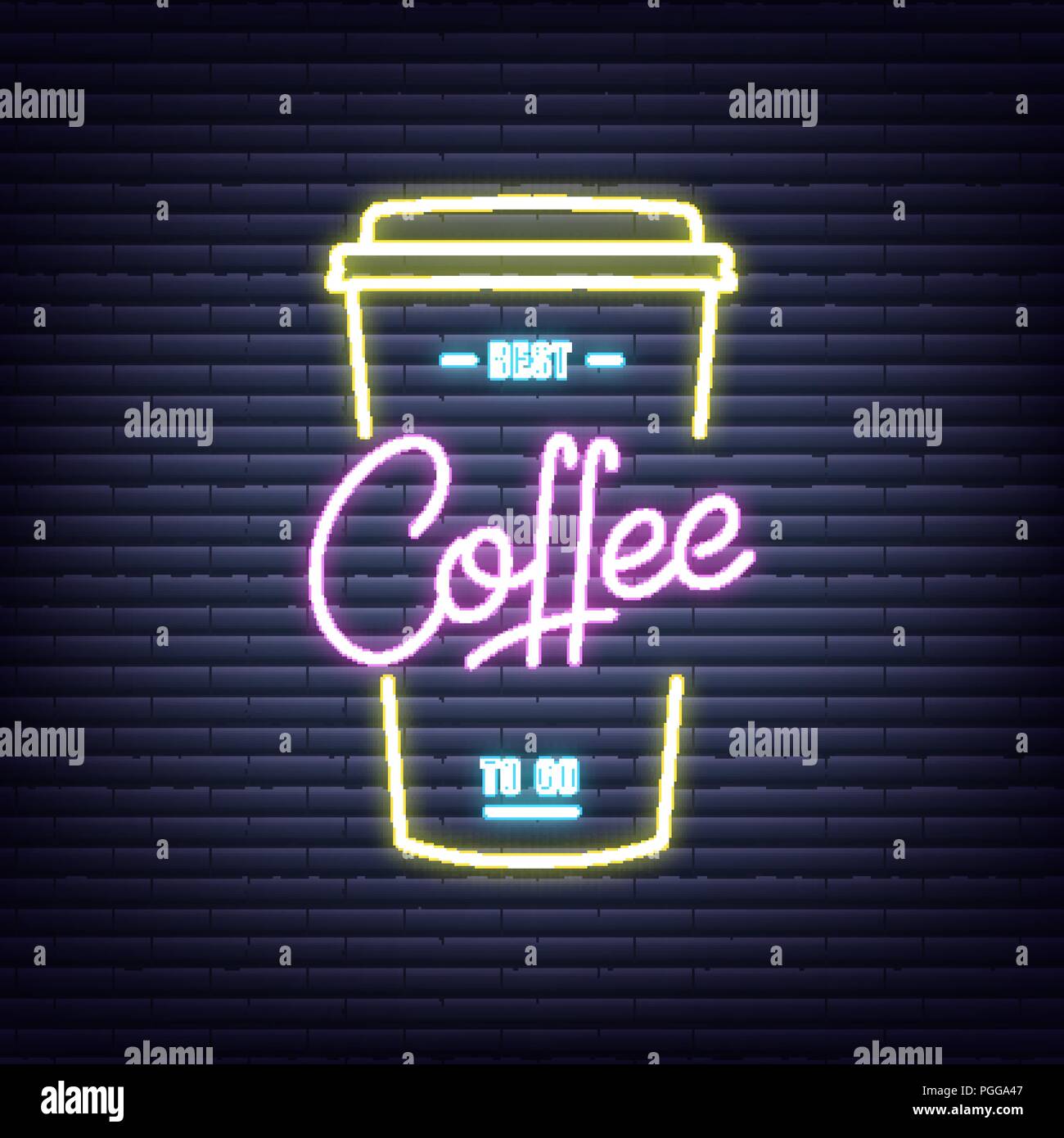 Coffee. Coffee neon sign. Neon glowing signboard banner design Stock ...