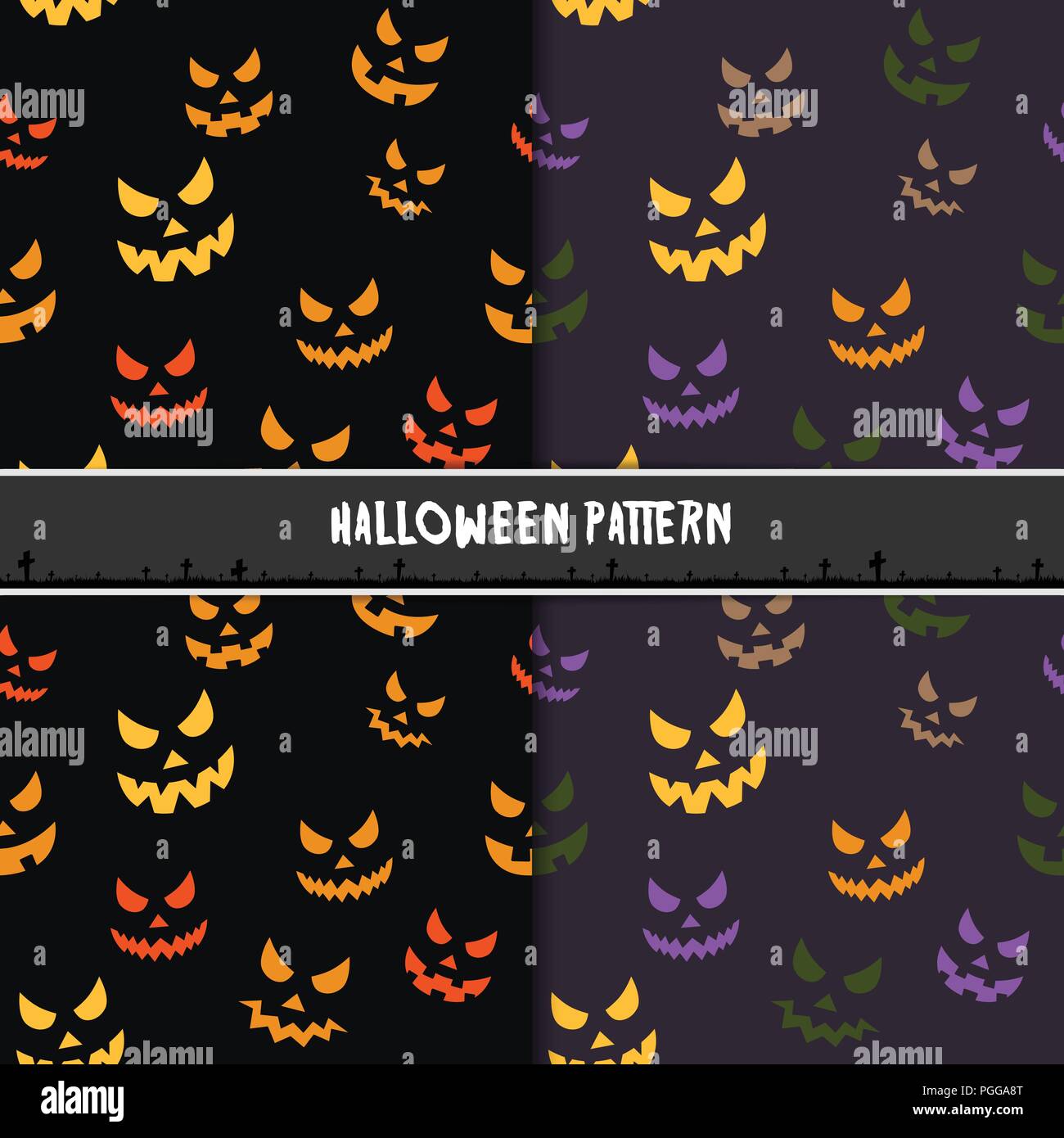 Halloween seamless pattern with scary stare. Design for background ...