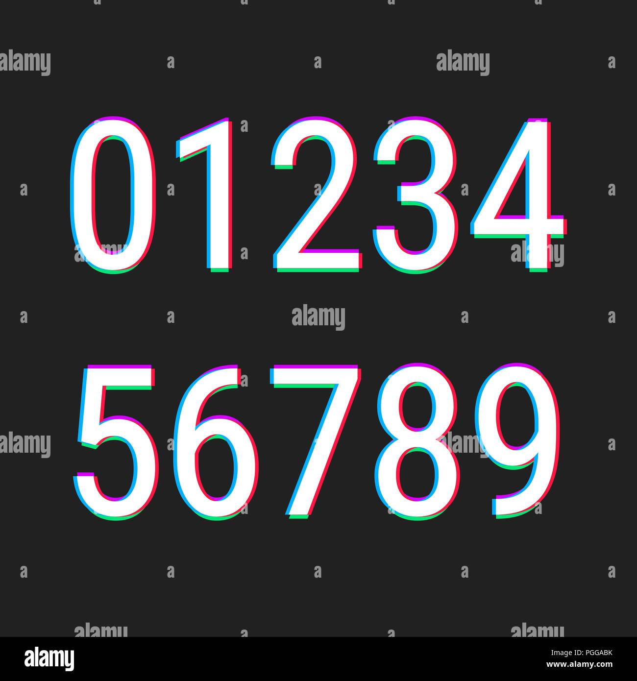 Glitch distortion numbers hi-res stock photography and images - Alamy