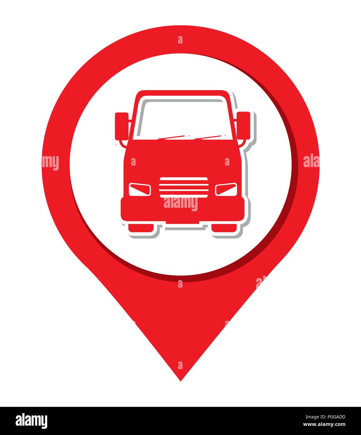 car front view pin map Stock Vector Image & Art - Alamy