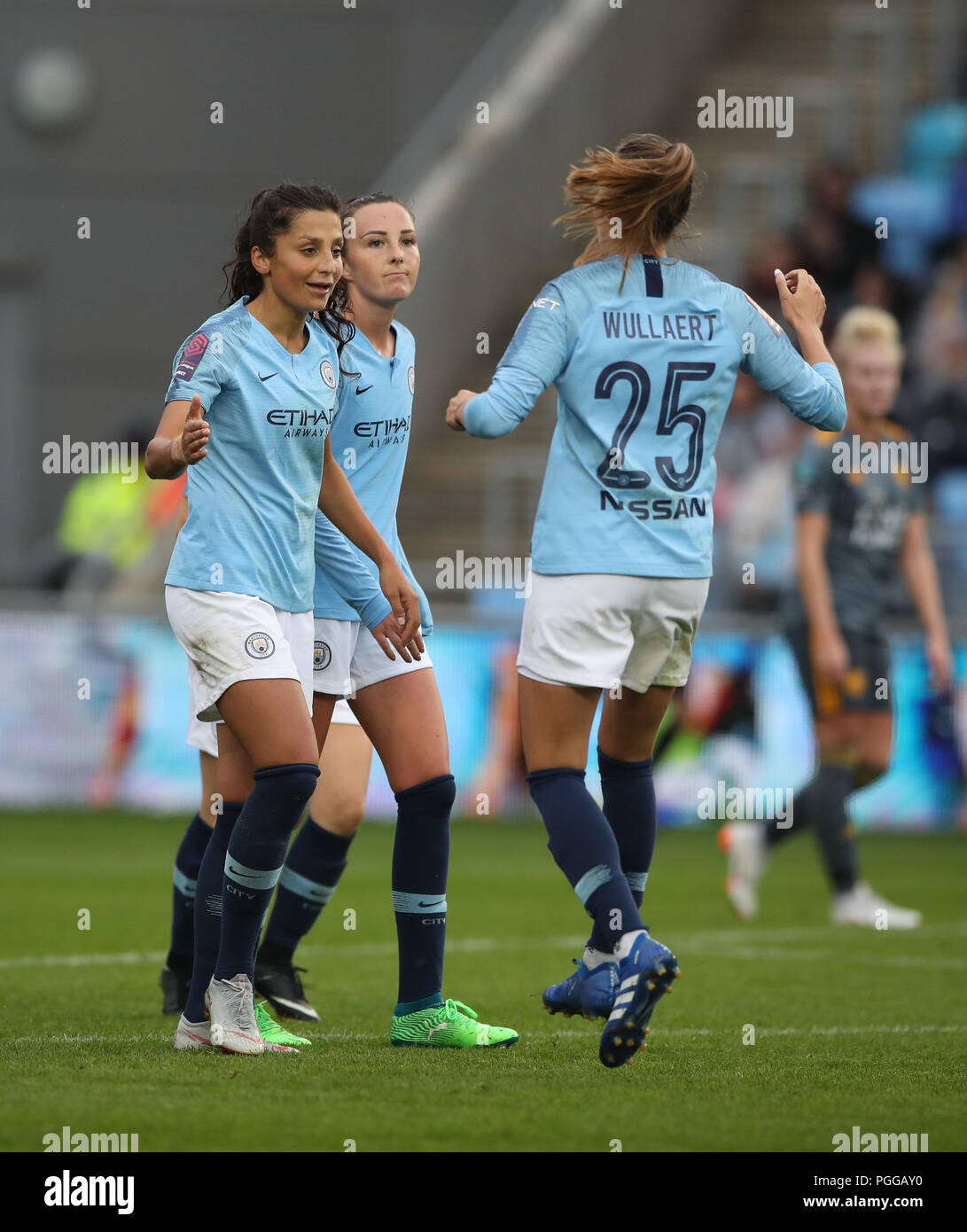 Manchester City's Nadia Nadim celebrates scoring her side's third goal ...