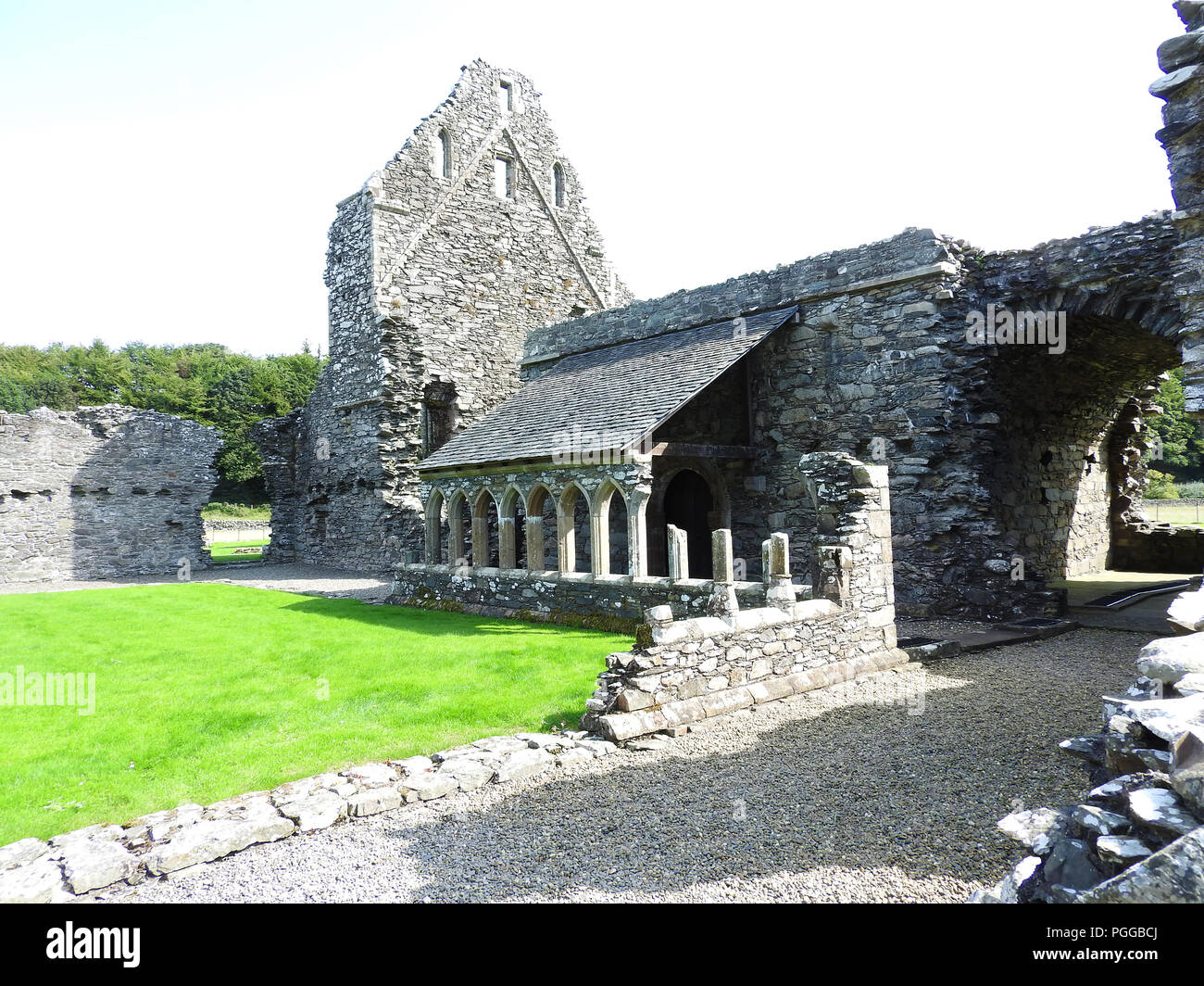 The Cloisters at Glenluce Abbey, Scotland Stock Photo - Alamy