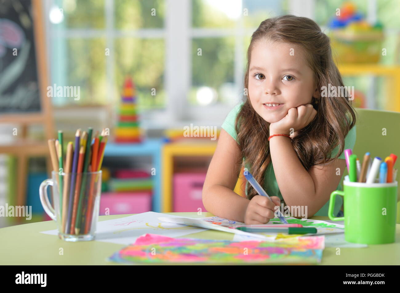Portrait of a cute happy student girl Stock Photo - Alamy