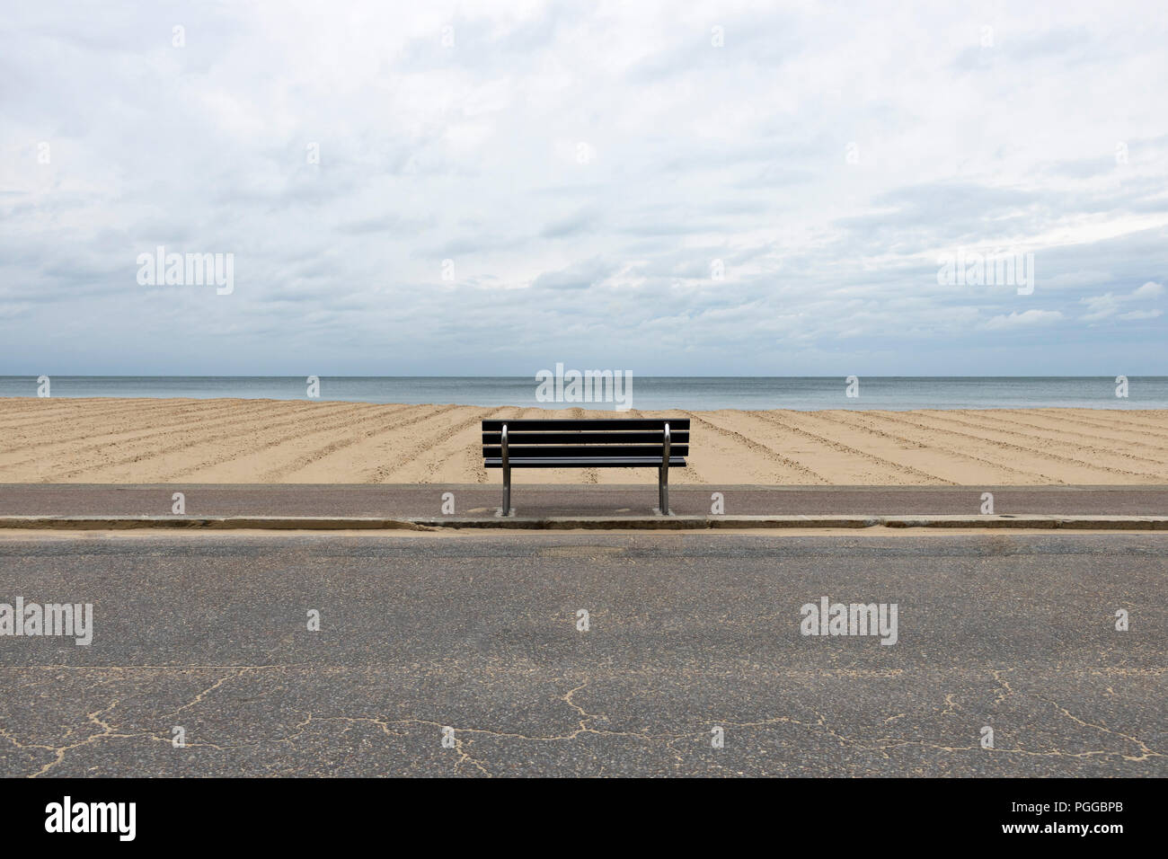 A bench with a beach view Stock Photo - Alamy