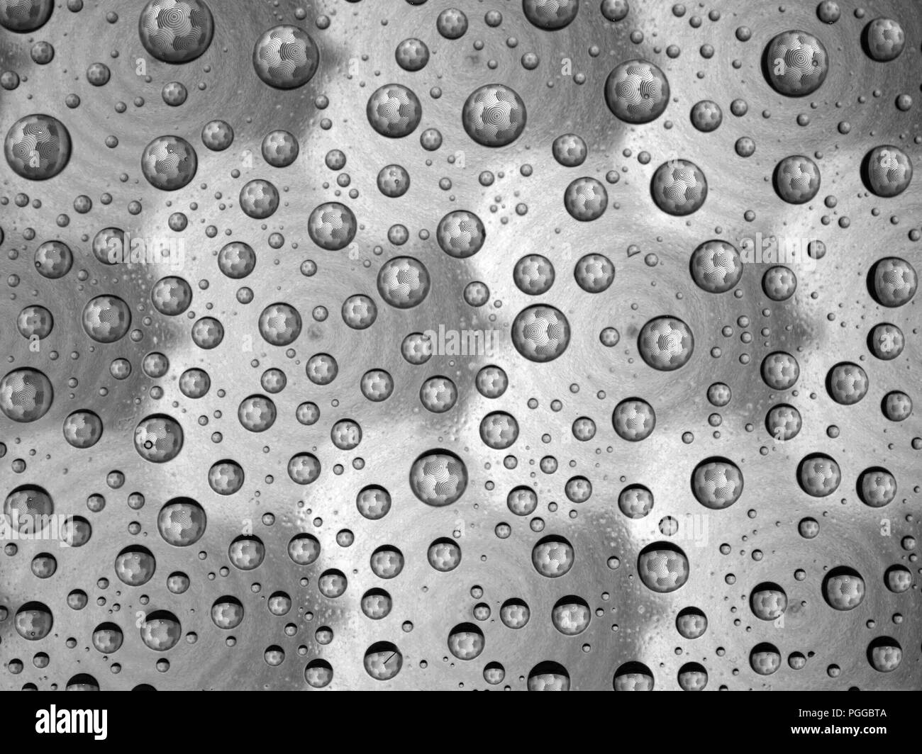 Water drops reflection b&w Stock Photo - Alamy