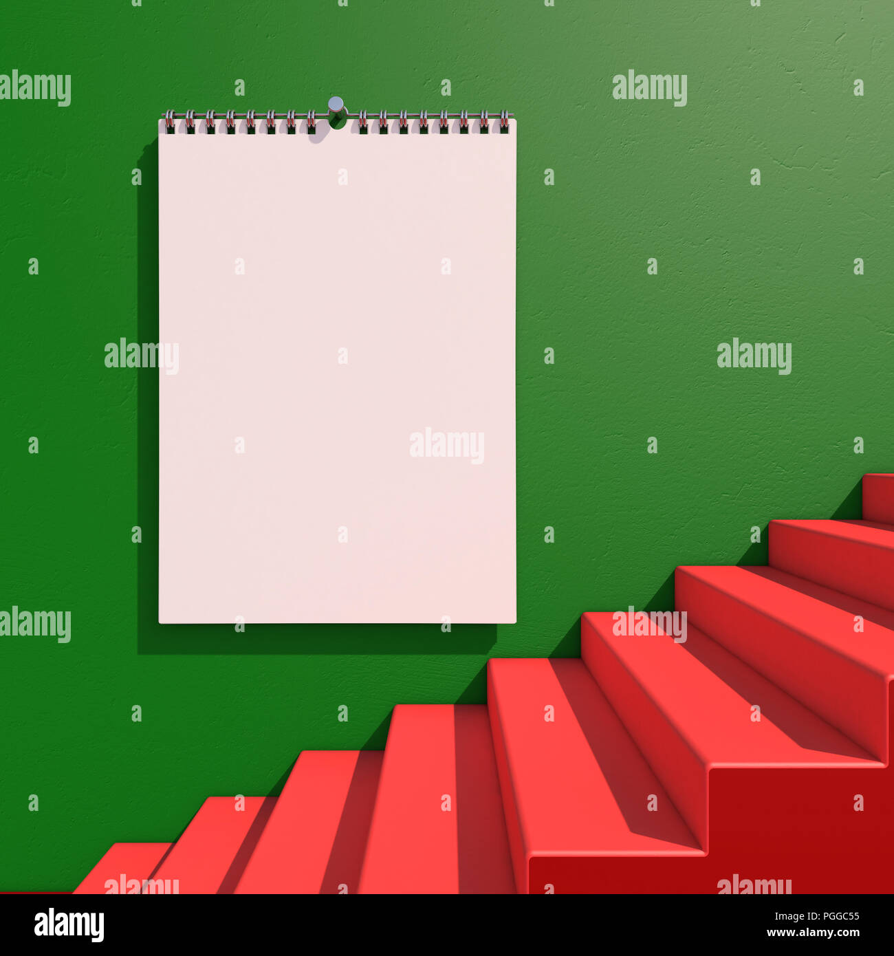 Blank design calendar template with on a background with soft shadows ...