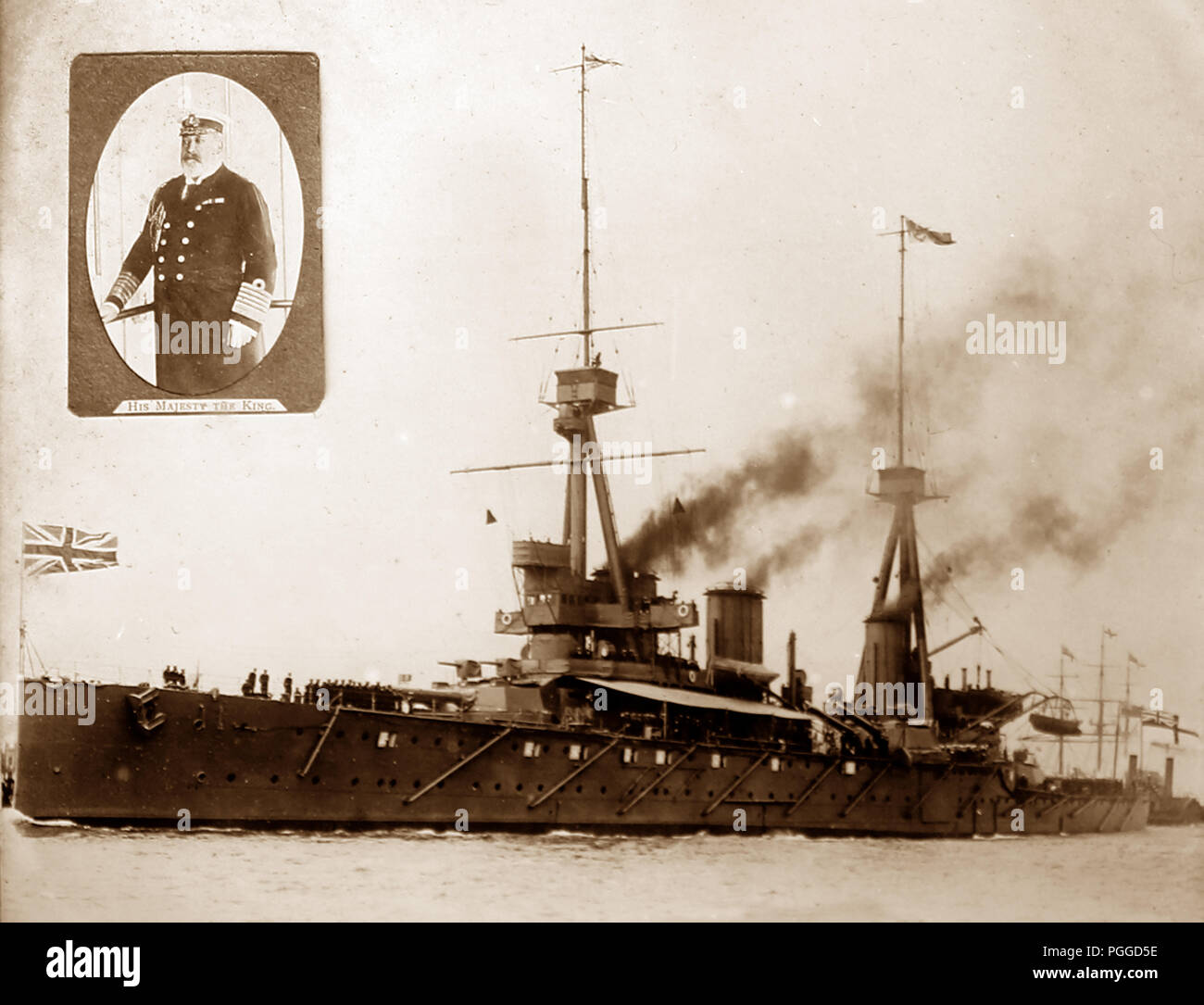 HMS Indomitable during WW1 Stock Photo - Alamy