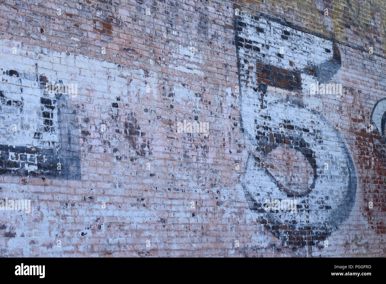 Number five brick wall backround Stock Photo - Alamy
