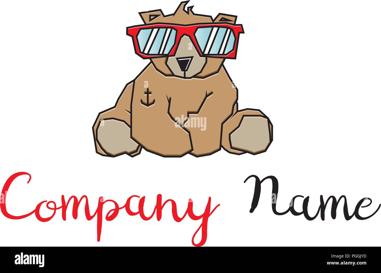 Vector logo bear shirt Stock Vector Images - Alamy