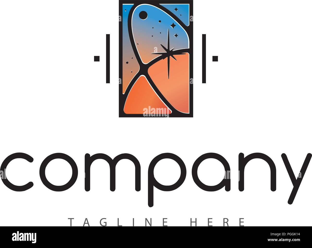 Space window vector logo image Stock Vector Image & Art - Alamy