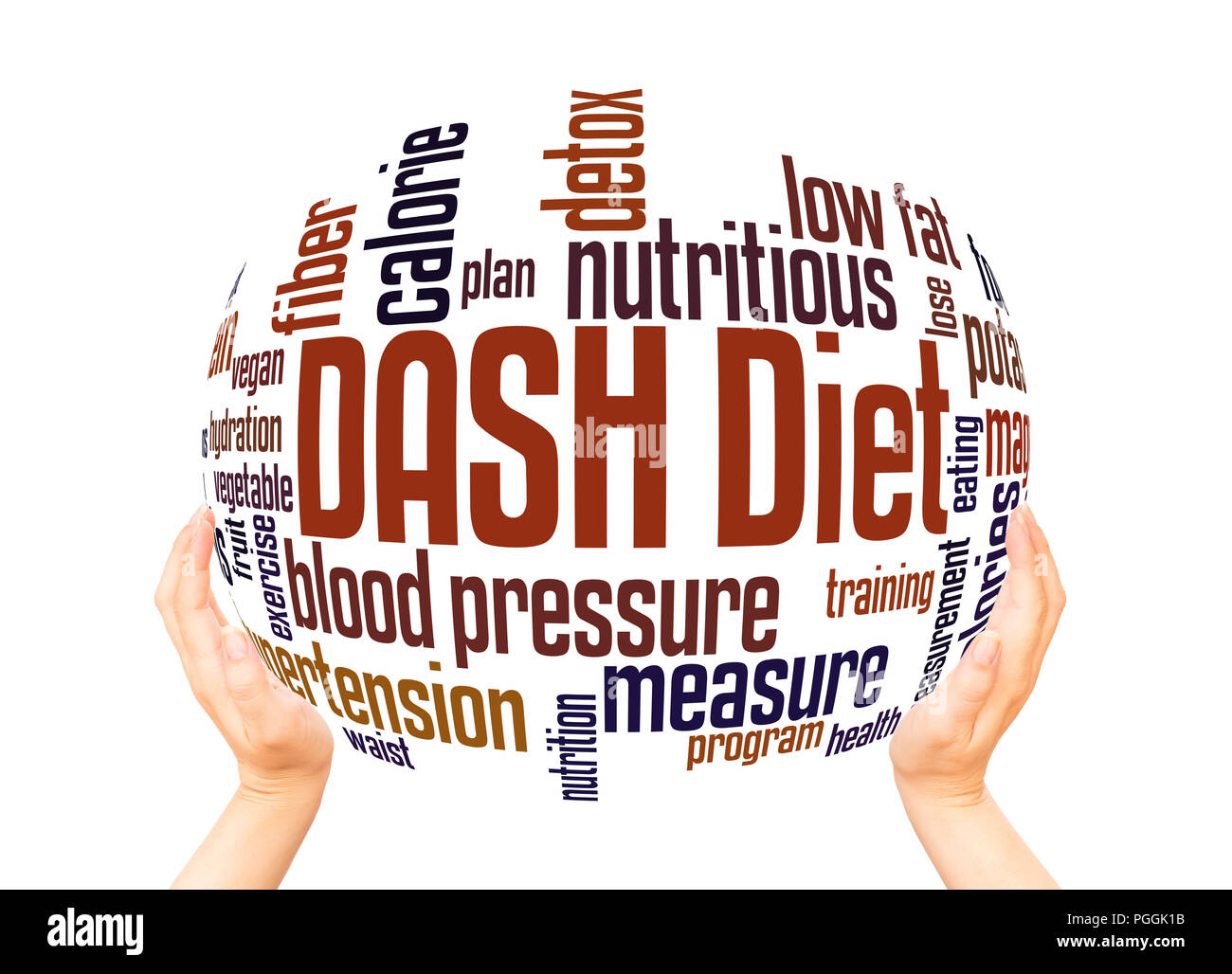 DASH diet word cloud sphere concept on white background. DASH Dietary ...